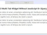 Pure Css3 Multi Tab Widget Without Javascript Or Jquery Exeideas