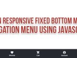 Clean Responsive Fixed Bottom Mobile Navigation Menu Using Javascript