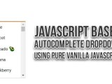 Javascript Based Autocomplete Dropdown Using Pure Vanilla Javascript