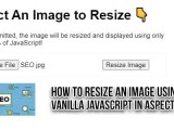 How To Resize An Image Using Pure Vanilla Javascript In Aspect Ratio