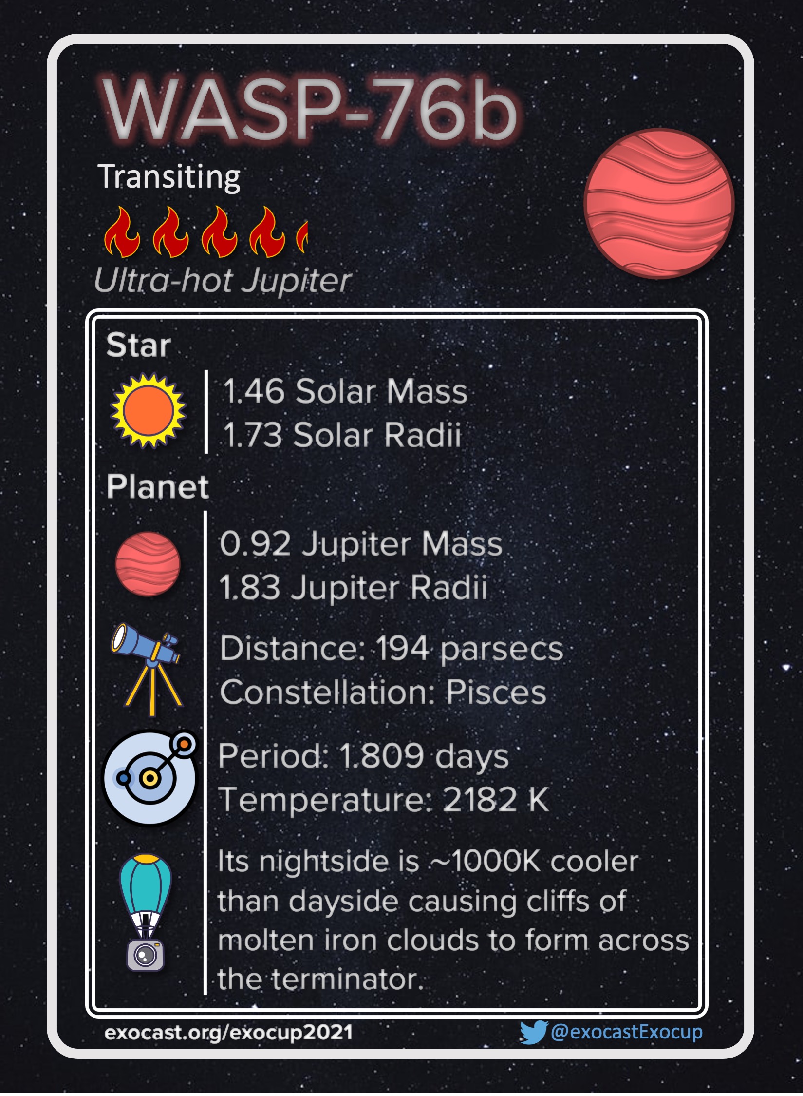 WASP-76b – exocast