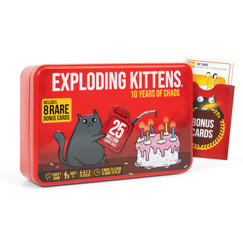 Exploding Kittens Original Edition 10th Anniversary Tin Edition