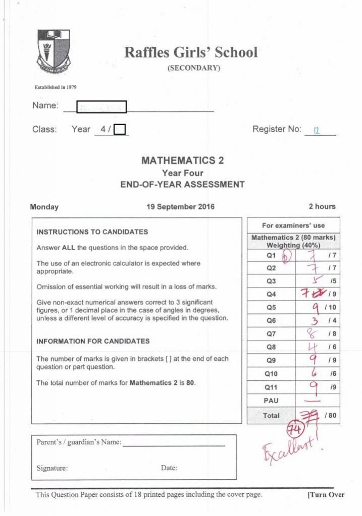 Improvement in RGS Students' Math Results - Future Academy