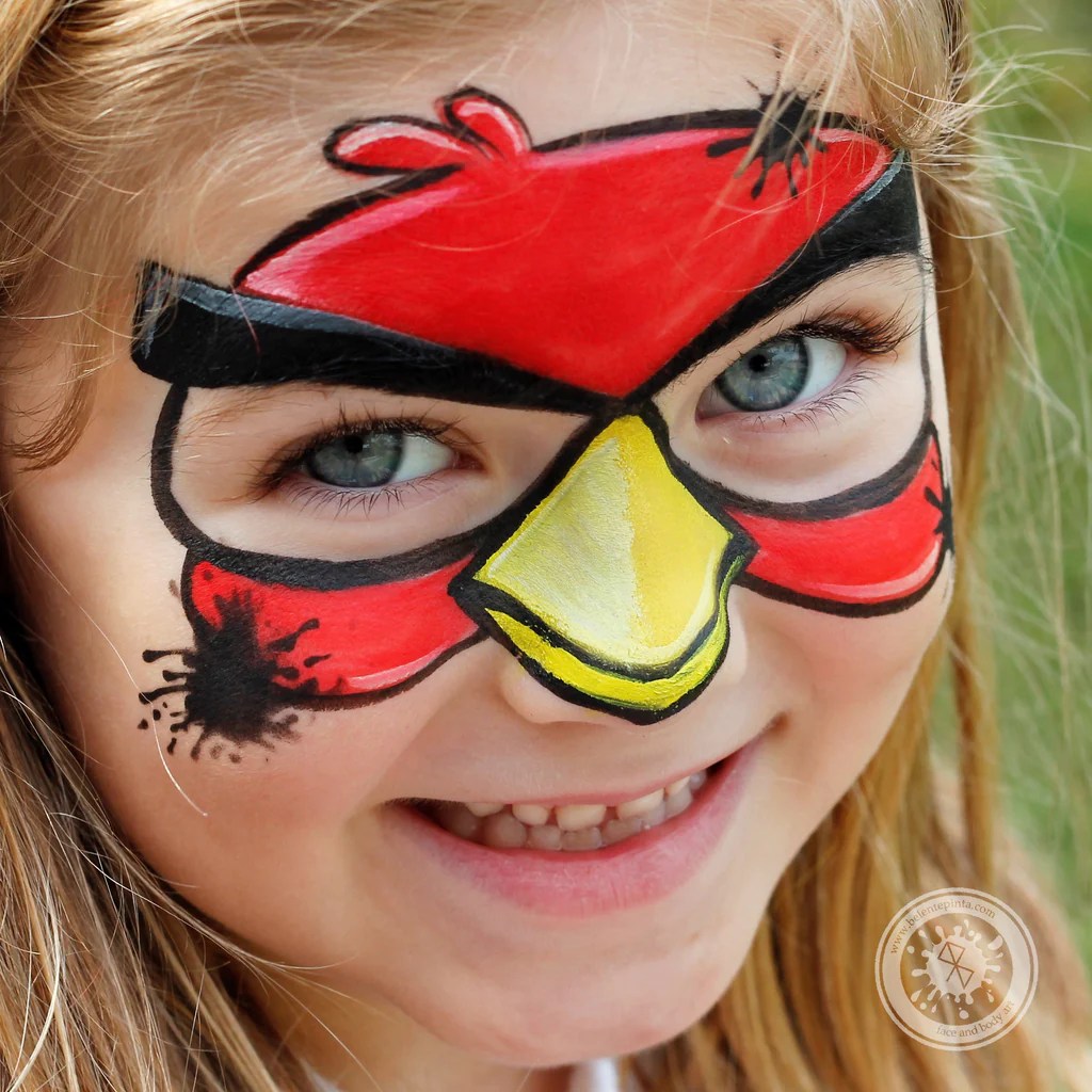 Angry Bird Face Paint