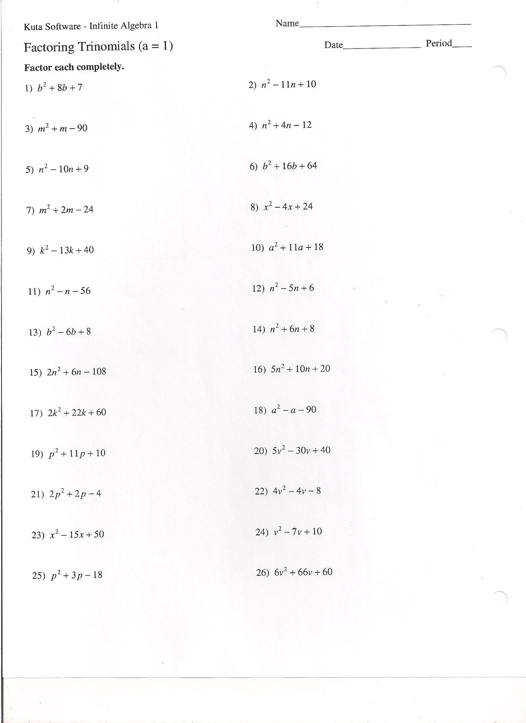 Factoring Trinomials Without A Leading Coefficient Worksheet factoring-trinomials-without-a-leading-coefficient-worksheet
