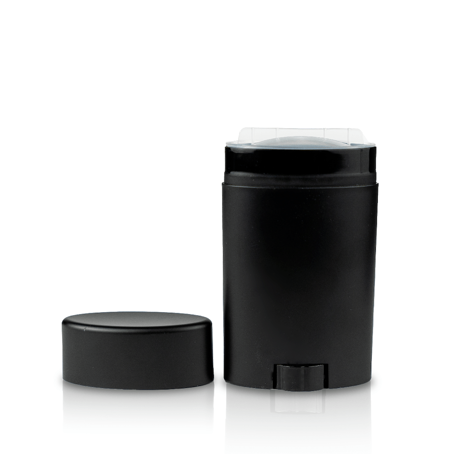 75g Matte Black Plastic Oval Deodorant Stick | FH Packaging