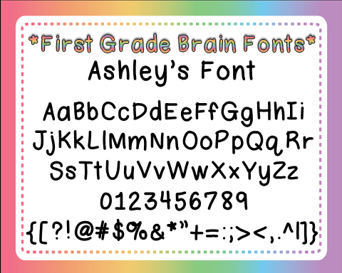 I (heart) Making Fonts! (Freebies!) - First Grade Brain
