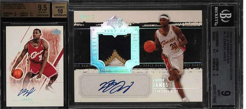 Check out these super high-end Lebron James autograph rookie cards ...