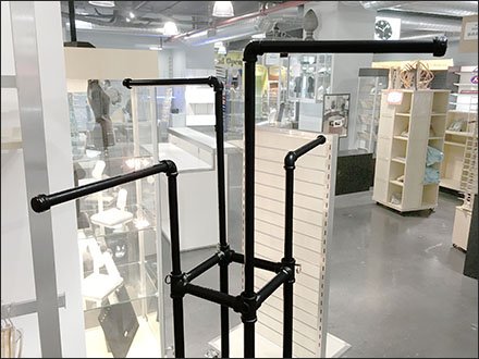 Iron Pipe Apparel Display DIY Outfitting – Fixtures Close Up