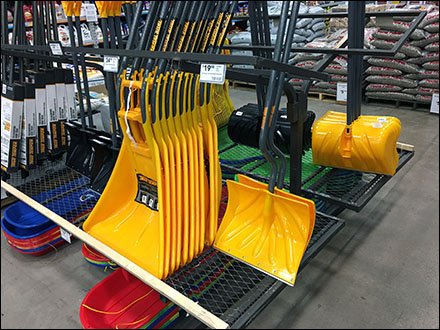 Sunny Day Snow Shovel Sales – Fixtures Close Up