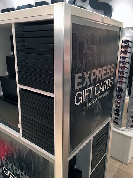 Shelf Edge Gift Card Holder in Retail – Fixtures Close Up