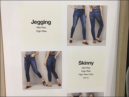 Universal Thread Style Definition Freestanding Sign – Fixtures Close Up