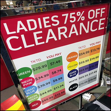 Girls Department Neon Signage at Boscov's – Fixtures Close Up