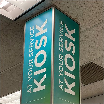 Passing-Encouraged Two-Lines Queue Sign – Fixtures Close Up