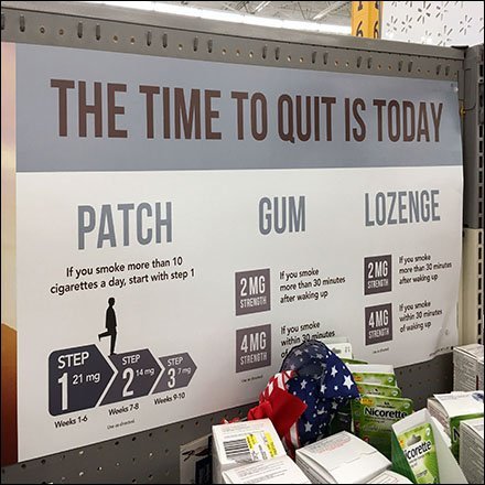 Help Quit Smoking Choices Signs – Fixtures Close Up