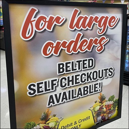 Large-Order Self-Checkout Sign – Fixtures Close Up