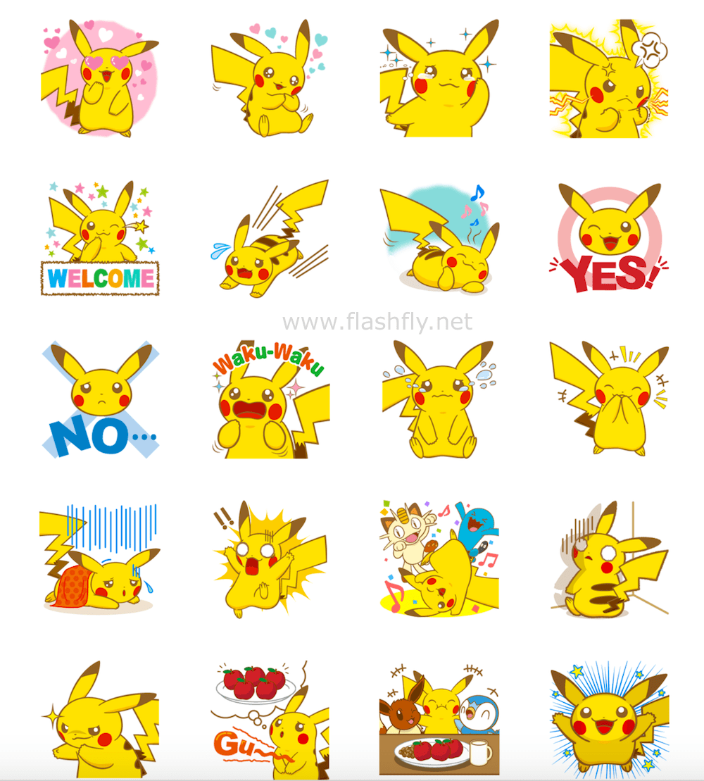 ฟีเวอร์ขนาดนี้มีกันหรือยัง!! สติกเกอร์ Pokémon ทั้ง 3 เซตใน LINE ...