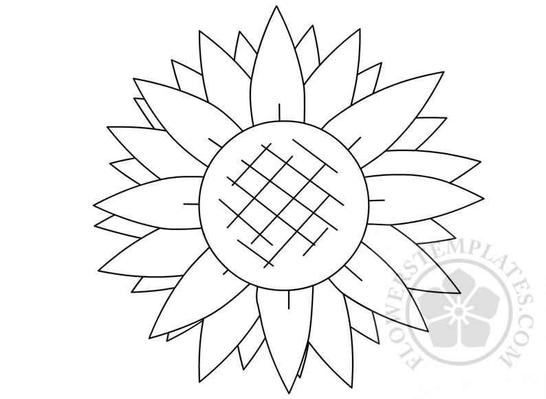 Printable Sunflower Shape Template - Flower Templates