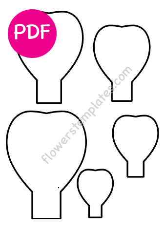 DIY Giant Paper Rose Pattern - Flower Templates