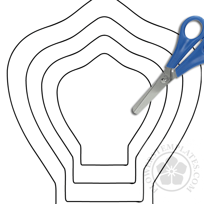 Rose Giant Flower Pattern - Flowers Templates