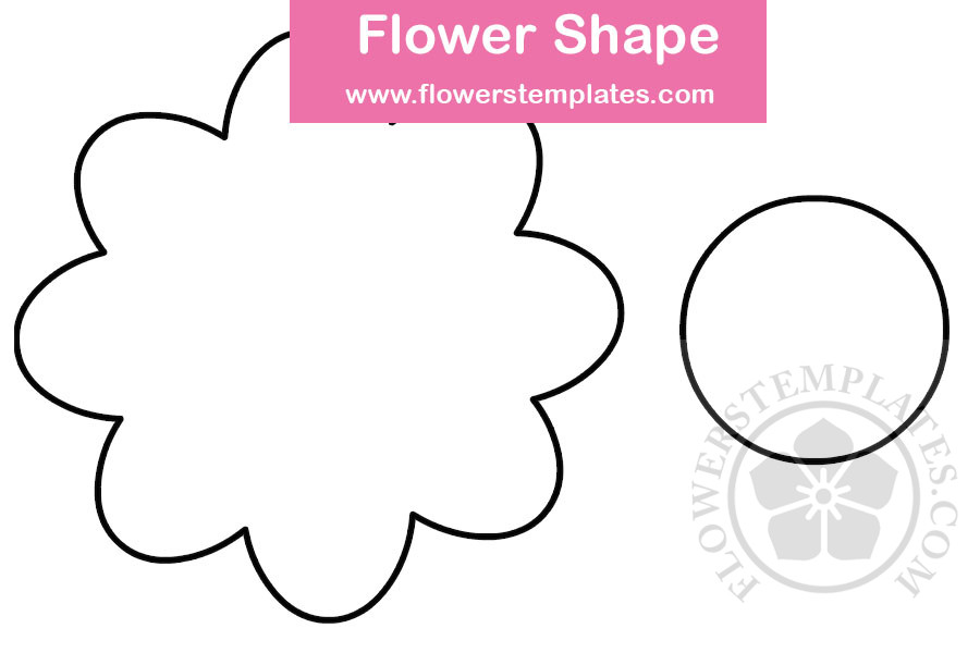 Flower shape outline - Flowers Templates