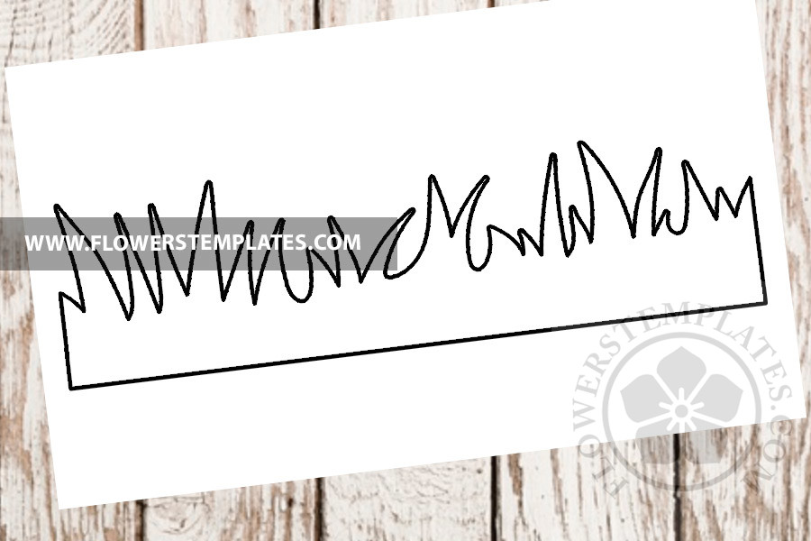 Free Grass template pdf - Flowers Templates