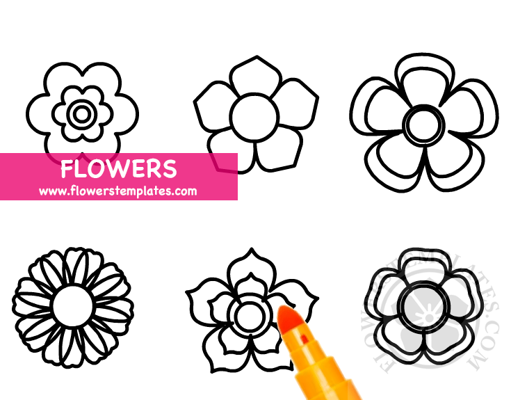 Flowers coloring page - Flowers Templates