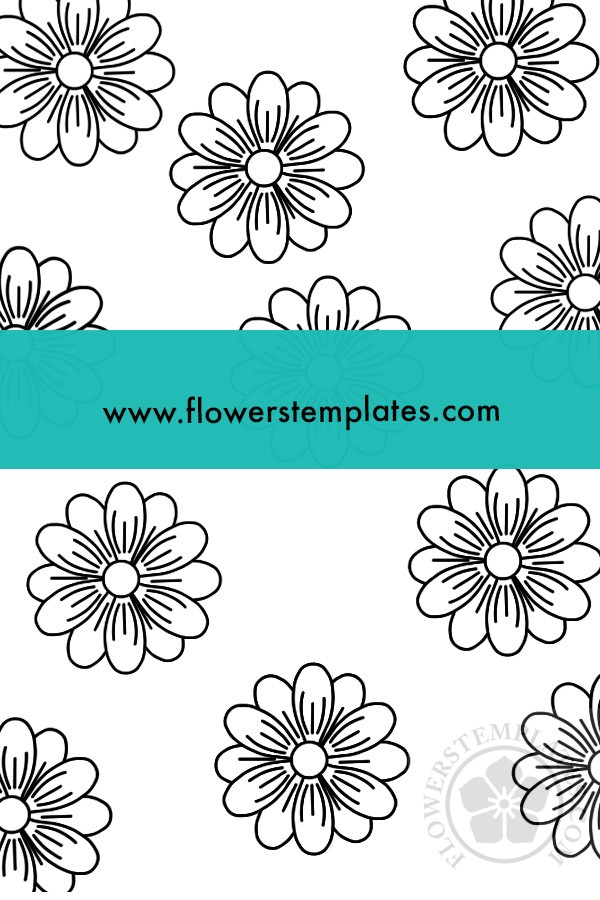Daisy flower pattern - Flowers Templates