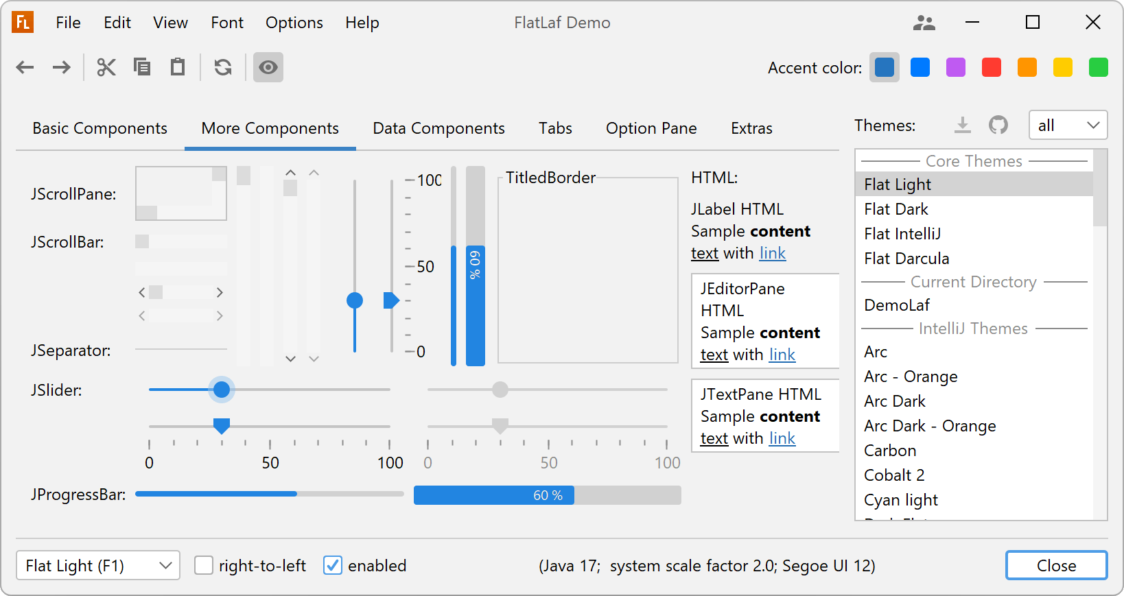 Java Swing Look And Feel Themes