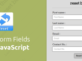 Reset Form Fields Using Javascript Formget