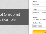 Javascript Onsubmit Event With Form Validation Formget