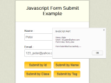 Onclick Javascript Form Submit Formget