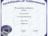 Computer Programming Printable Certificate
