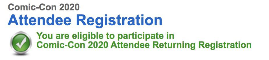 SDCC 2020 Returning Registration Date Announced
