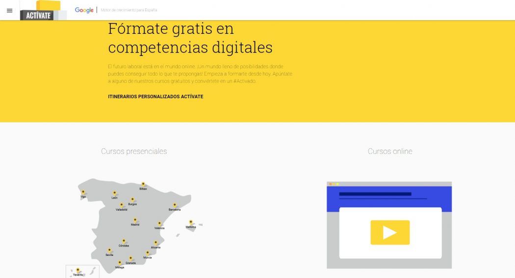 Fórmate gratis en competencias digitales con Google Actívate