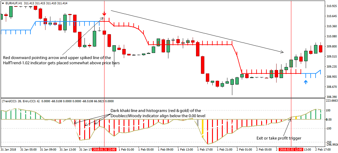 Double Half Woody Forex Trading Strategy