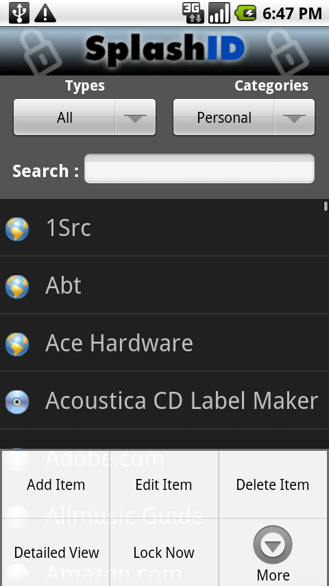 SplashID for Android Review | GearDiary