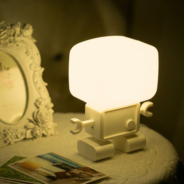 Robot LED Night Light is Light and Sound Activated - GetdatGadget