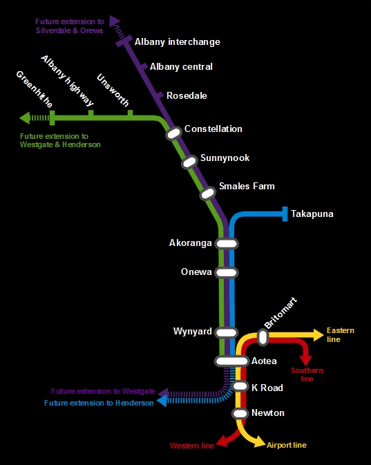 North Shore Line Routing Greater Auckland north-shore-line-routing-greater-auckland