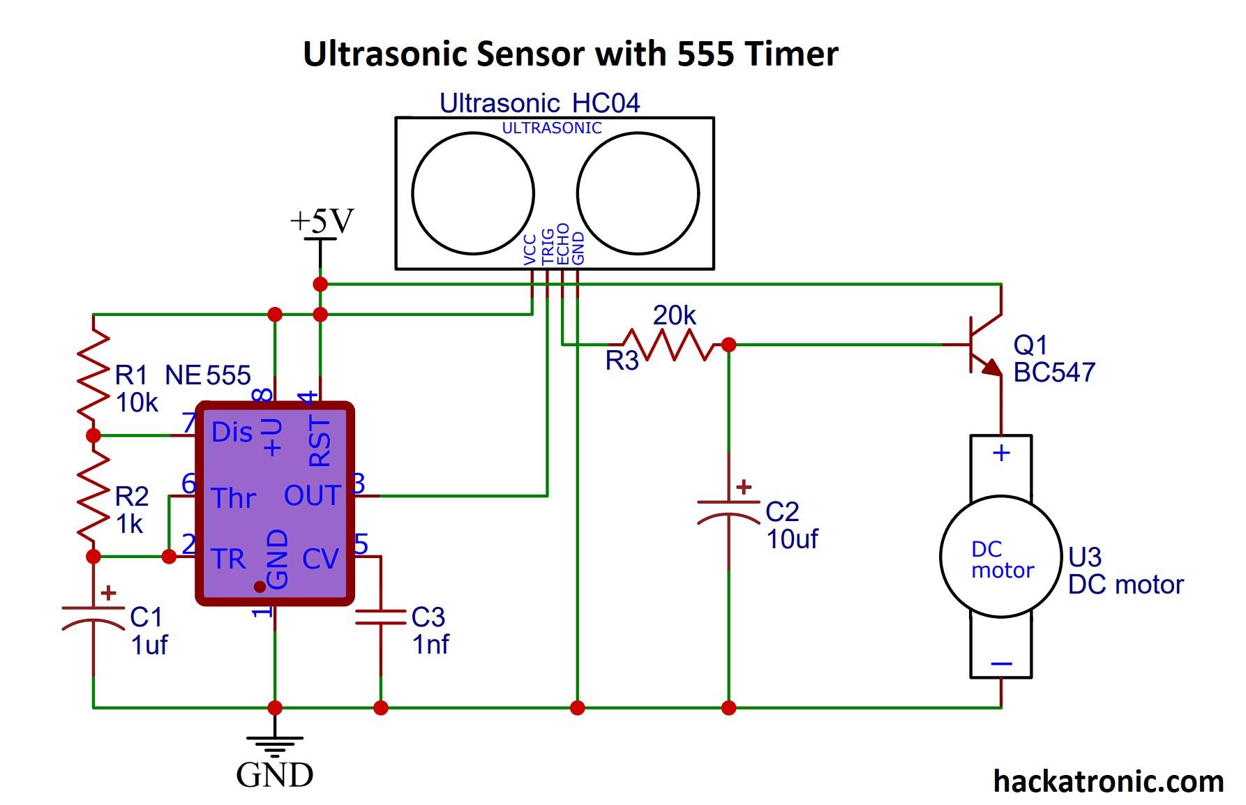 Ultrasonic Sensor Circuit Diagram With Arduino Code