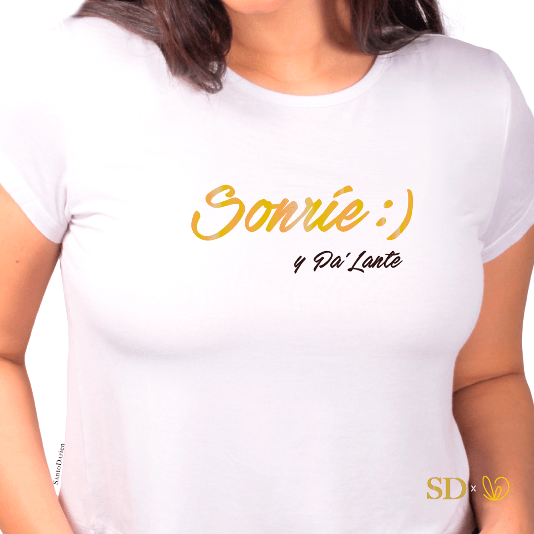 T-shirt Sonríe 🙂 y Pa' lante • Happier Gift