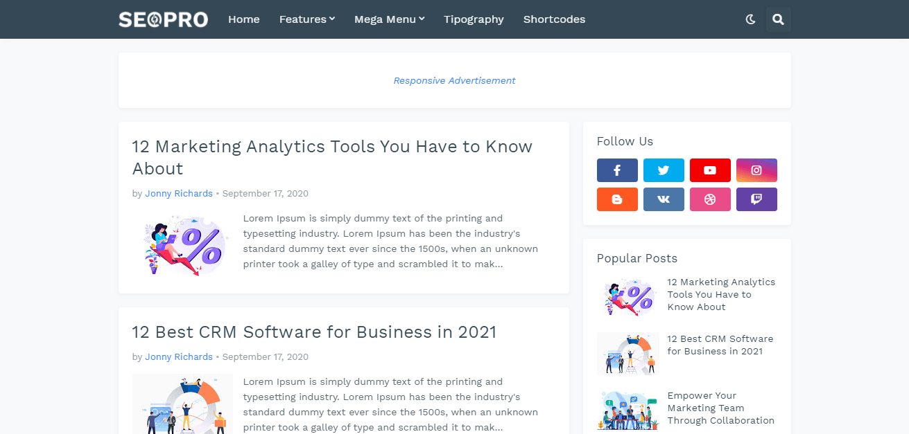 SeoPro Responsive Blogger Template Buy Now Cheap Rate