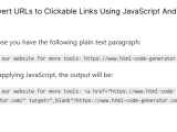 Javascript Php Convert Urls To Clickable Html Links