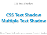 Css Text Shadow Generator Css Multiple Text Shadows