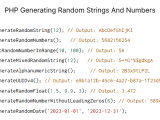 Php Random String And Number Generation Functions