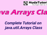 Java Util Arrays Class Arrays For Manipulating Arrays