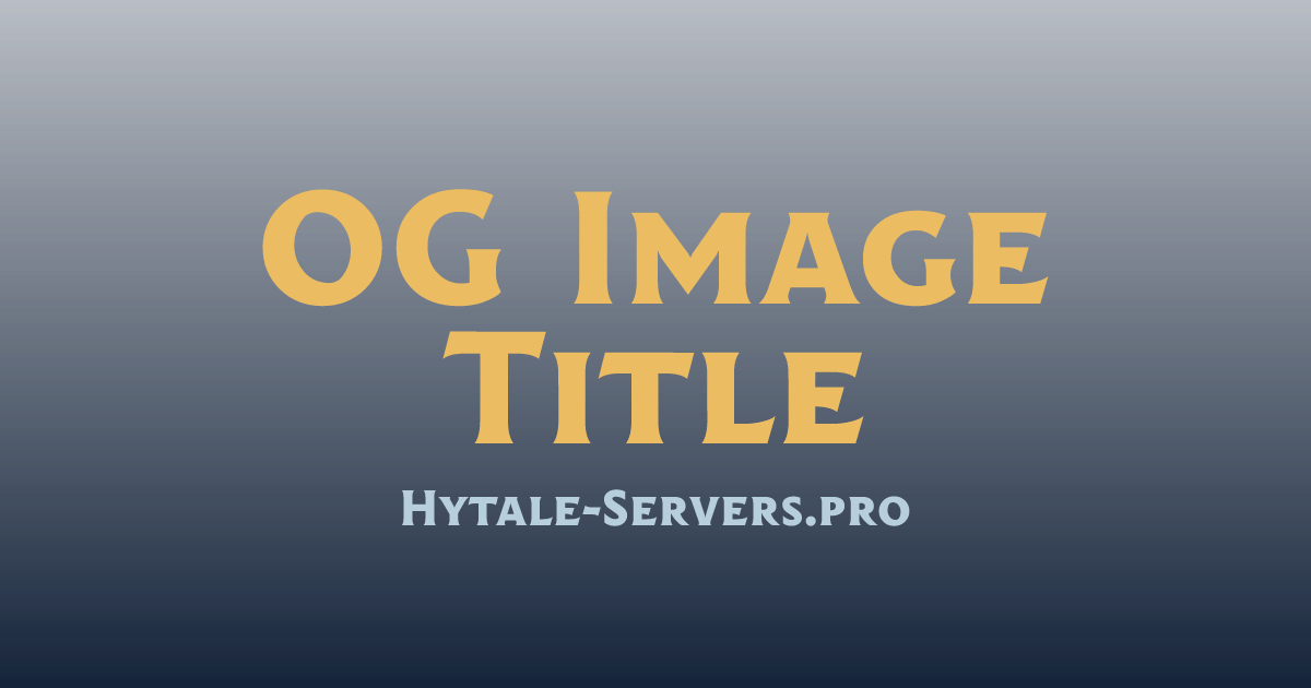 Blog Hytale Servers Pro