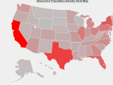 Data Visualization Heat Map Example Population Density