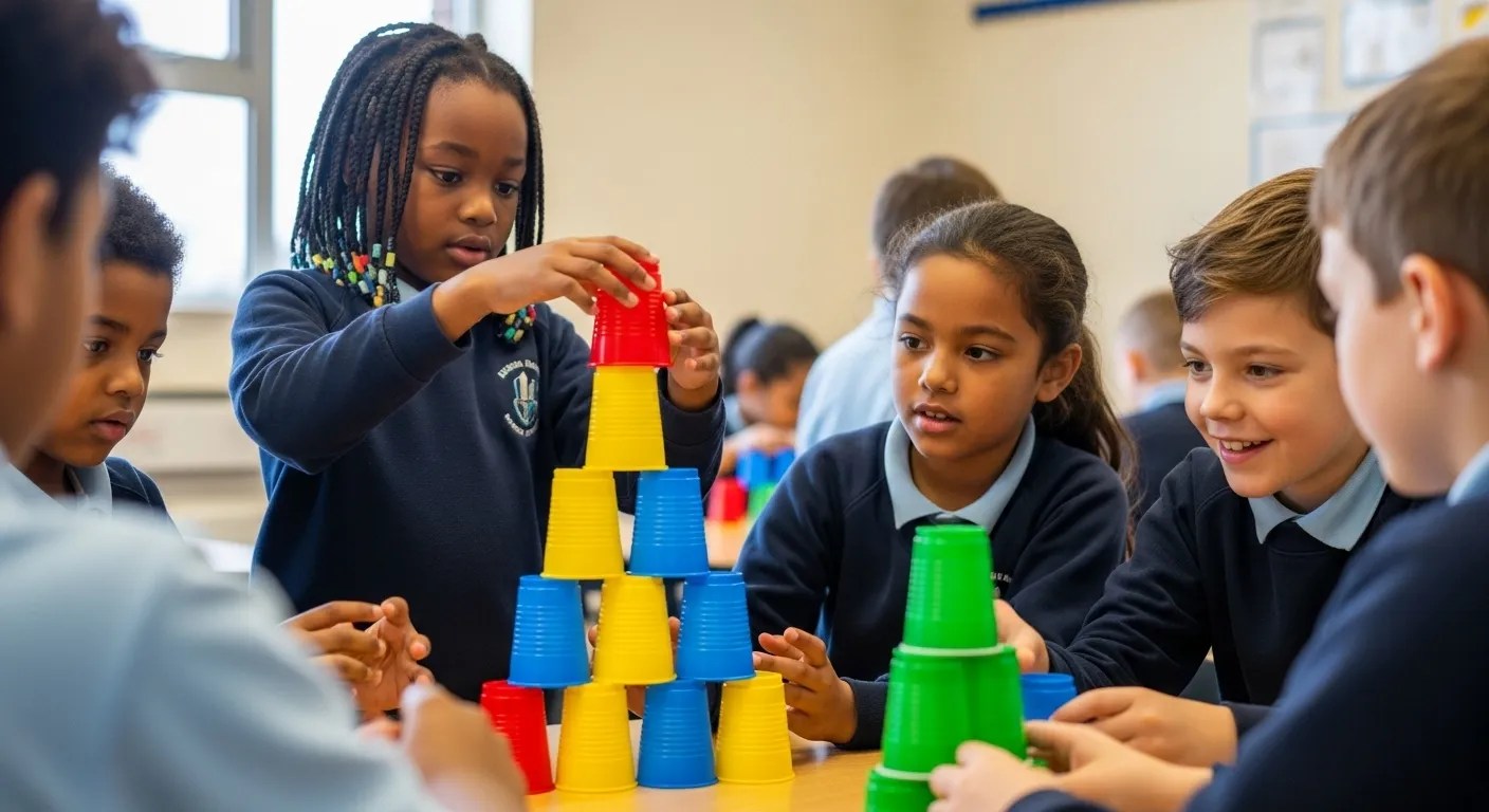 Stacking Cups Stem Challenge Building Skills Fun I M The Chef Too