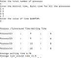 Implementation Of Round Robin Cpu Scheduling Algorithm Using C